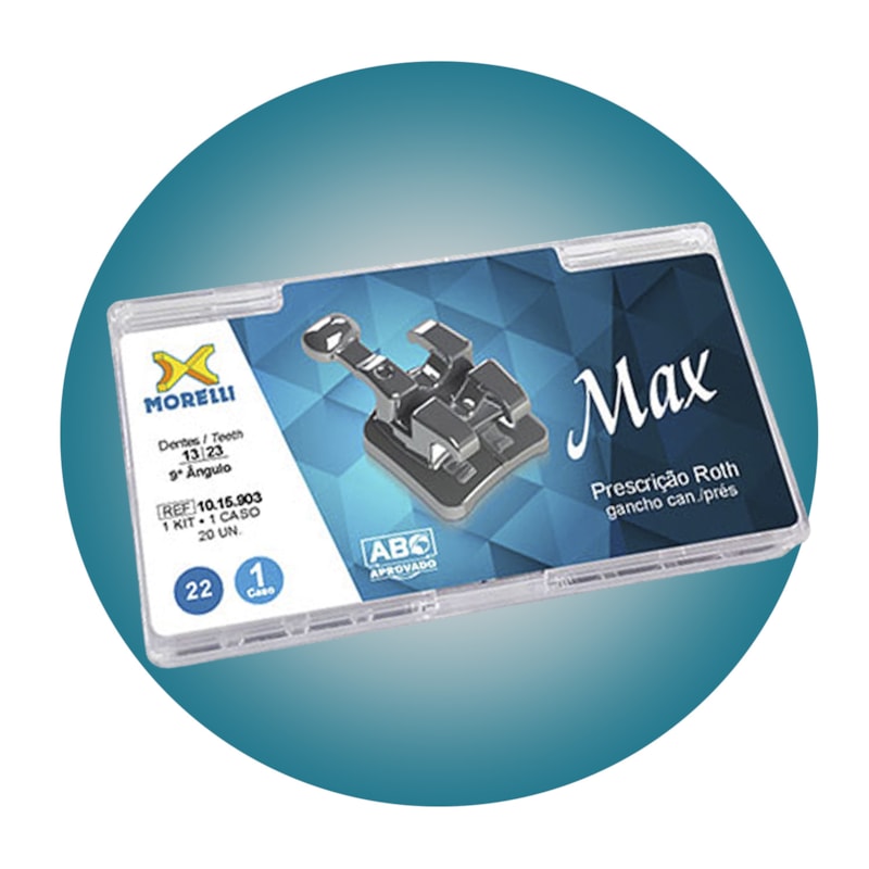 Bráquete Aço Roth Max 9º 022 5x5 - Orthoghia