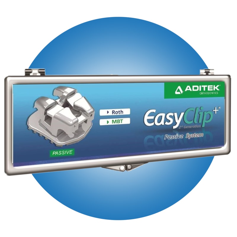 Bráquete Metálico Autoligado EasyClip+ Passivo 022 - Aditek - Orthoghia